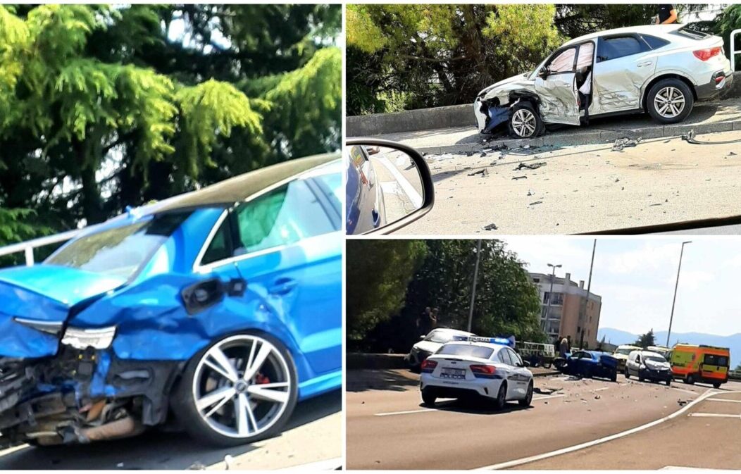 Krš i lom kod Baptističke crkve: U prometnoj nesreći sudjelovala tri vozila, na terenu hitne ...