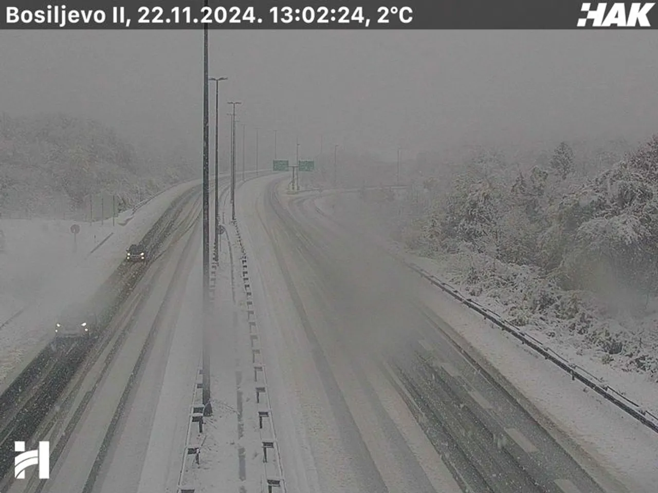 Snijeg na većini autocesta! Posebno otežan promet prema Rijeci ...